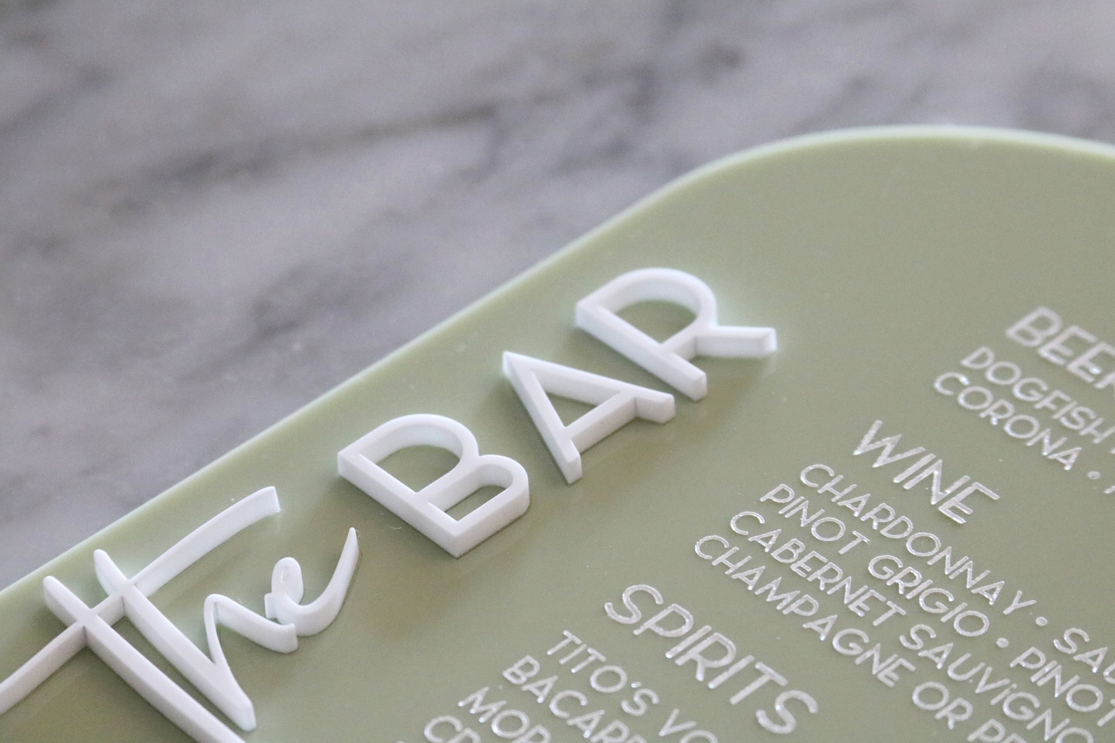 Acrylic Arch Bar Sign Acrylic Wedding Sign Wedding Decor Arched ...