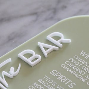 Acrylic Arch Bar Sign | Acrylic Wedding Sign | Wedding Decor | Arched ...