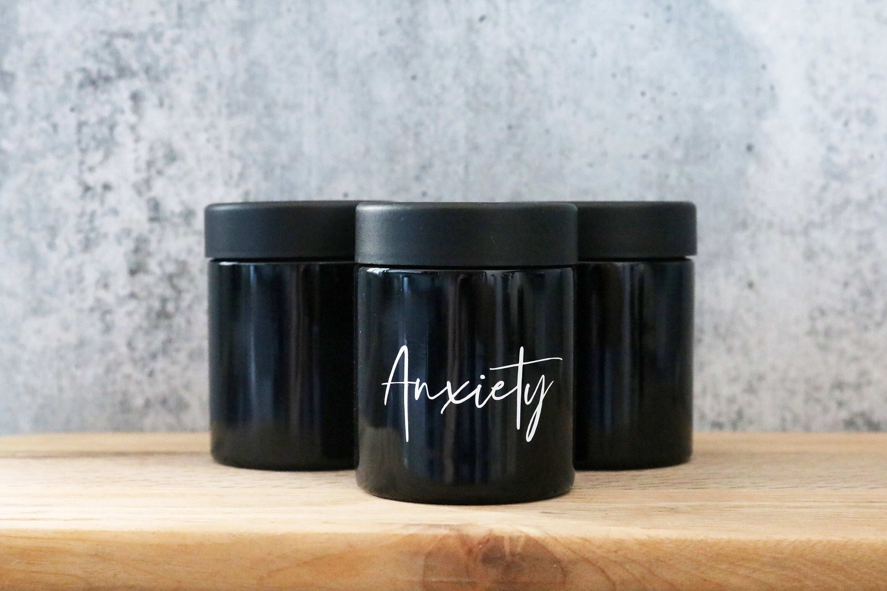 Custom Labeled Black Glass Stash Jar Stash Jar Container - Etsy