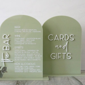 Acrylic Arch Bar Sign | Acrylic Wedding Sign | Wedding Decor | Arched ...