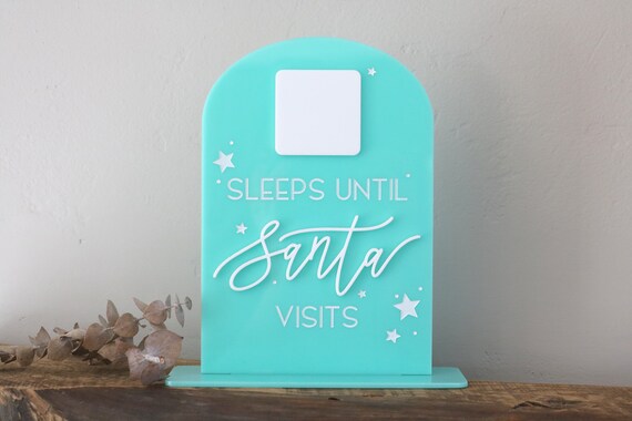 Acrylic Arch Christmas Countdown Sign Santa Visits Sign - Etsy