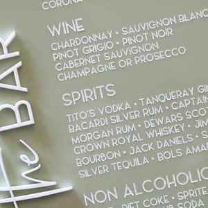 Acrylic Arch Bar Sign | Acrylic Wedding Sign | Wedding Decor | Arched ...