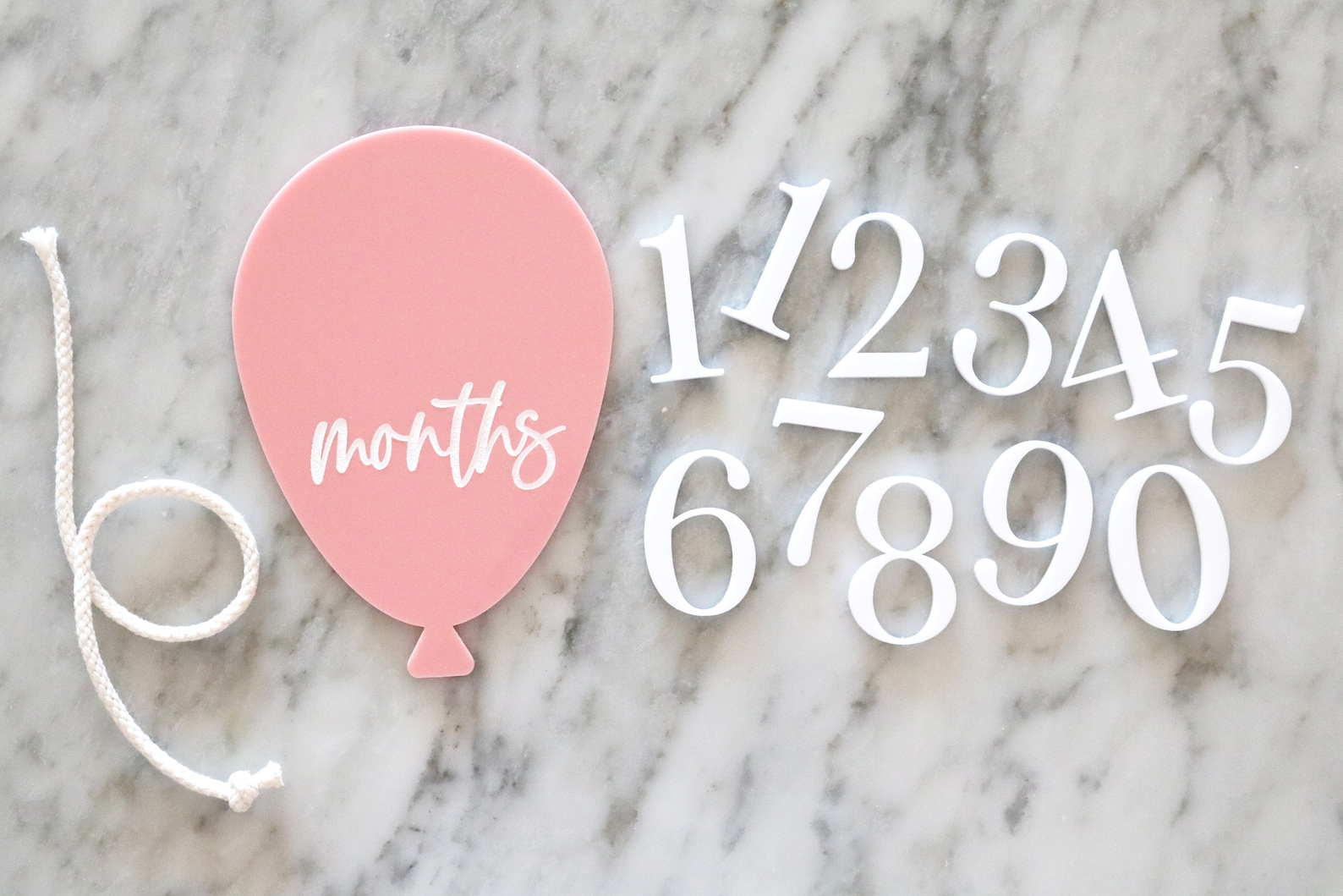 Acrylic Balloon Baby Age Monthly Milestone Sign Baby Gift Keepsake Baby ...