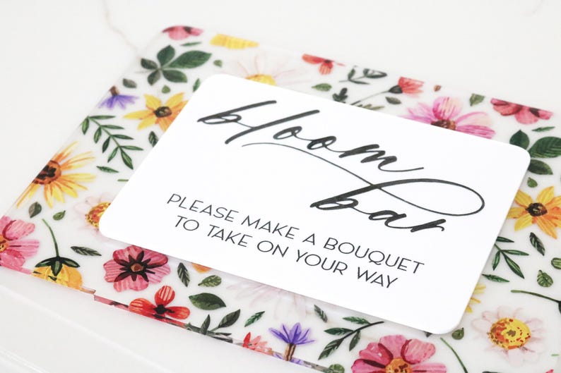 Bloom Bar Bouquet Sign | Flower Bar | Wildflower | Baby Shower | Bridal ...