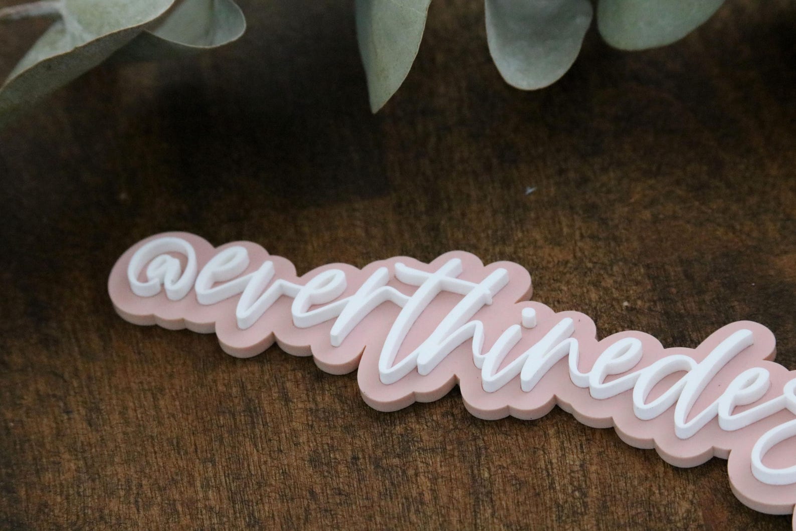 Acrylic 3D Social Media Watermark Business Sign | Small Business Sign ...