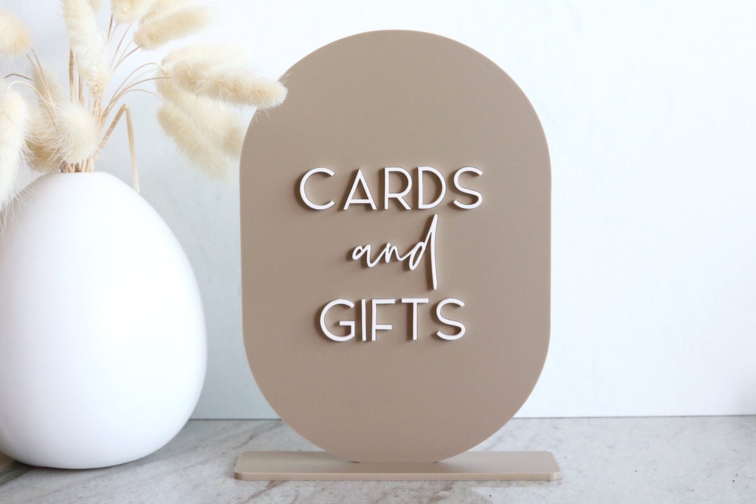Acrylic Oval Arch Cards and Gifts Sign | Acrylic Wedding Sign | Wedding ...