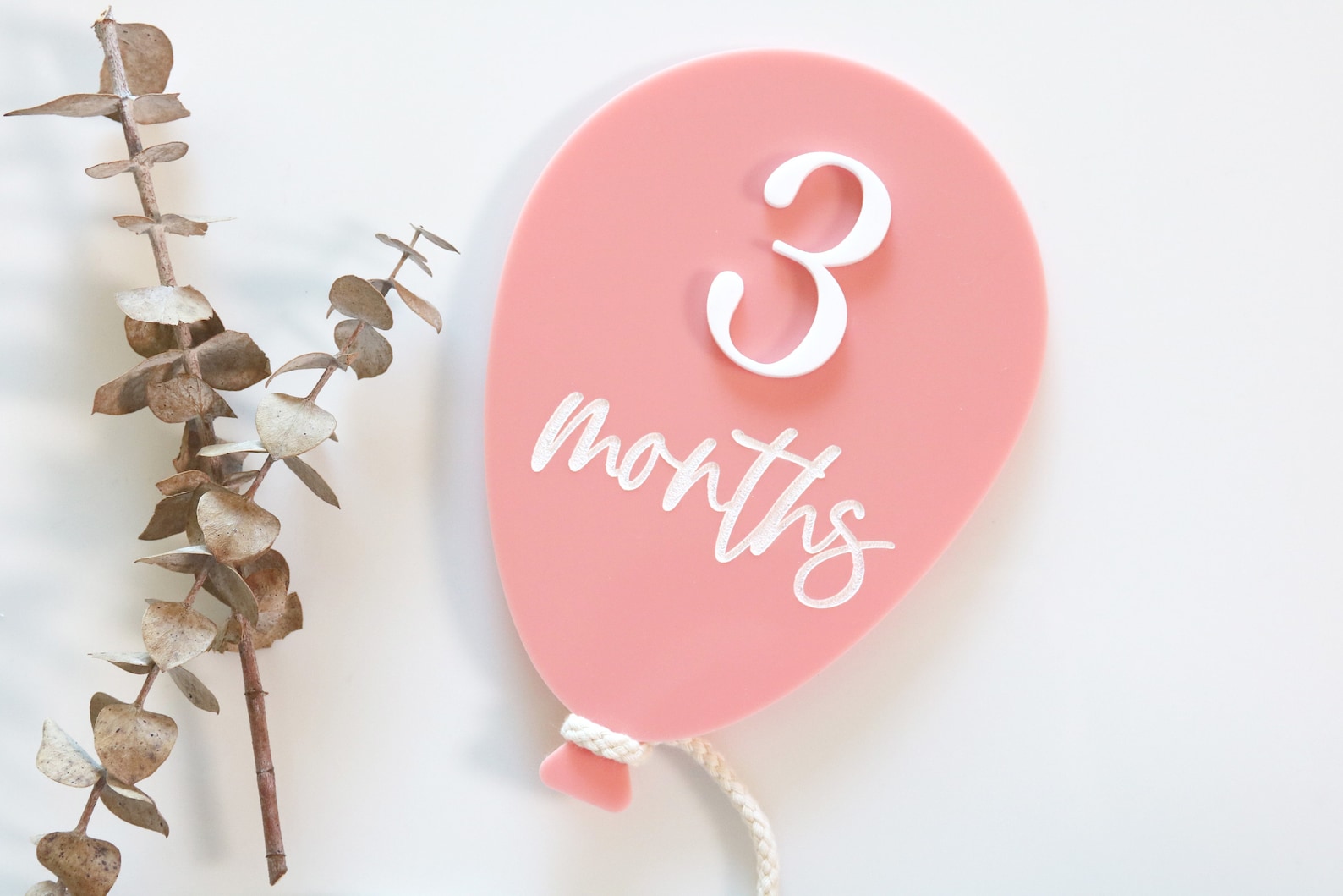 Acrylic Balloon Baby Age Monthly Milestone Sign Baby Gift Keepsake Baby ...