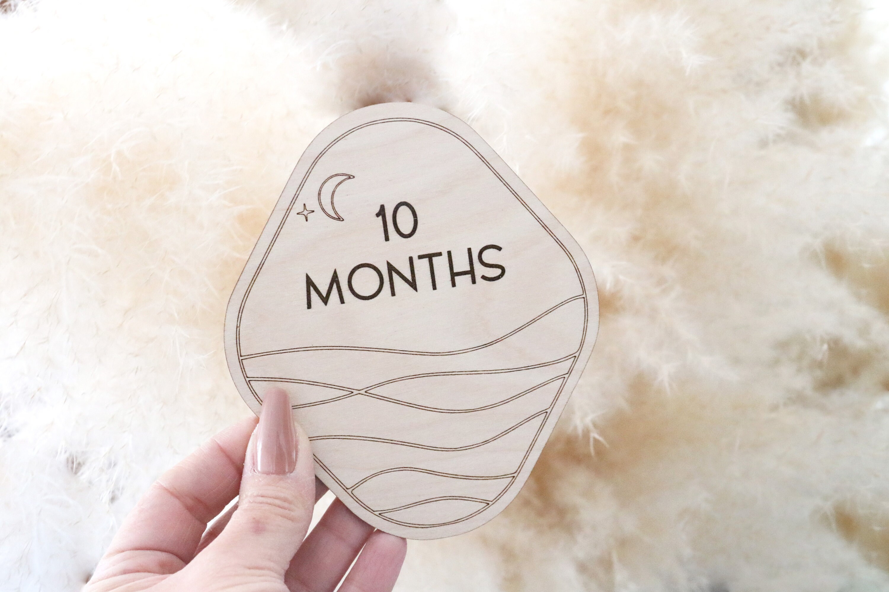 Set of Wood Boho Baby Age Monthly Milestone Signs | Geometric | Arch ...