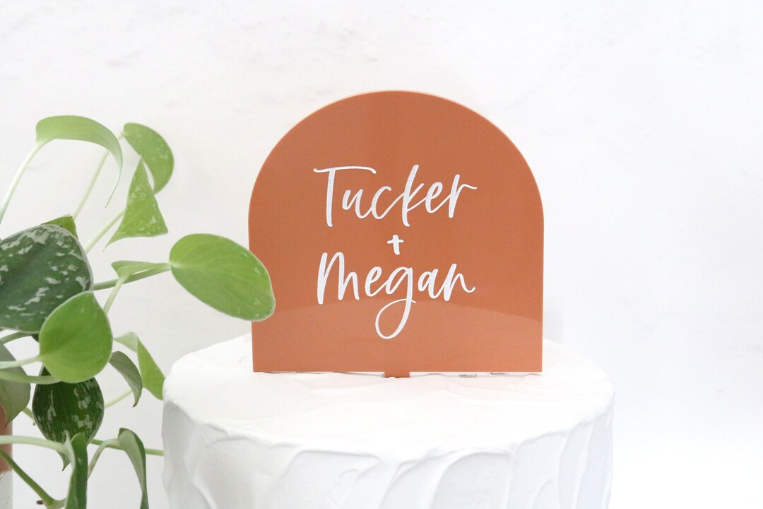Custom Arch Acrylic Cake Topper | Wedding Cake | Birthday Cake ...