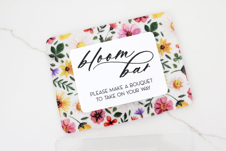 Bloom Bar Bouquet Sign | Flower Bar | Wildflower | Baby Shower | Bridal ...