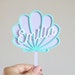 Custom Mermaid Clam Shell Acrylic Cake Topper Birthday Mermaid Party ...