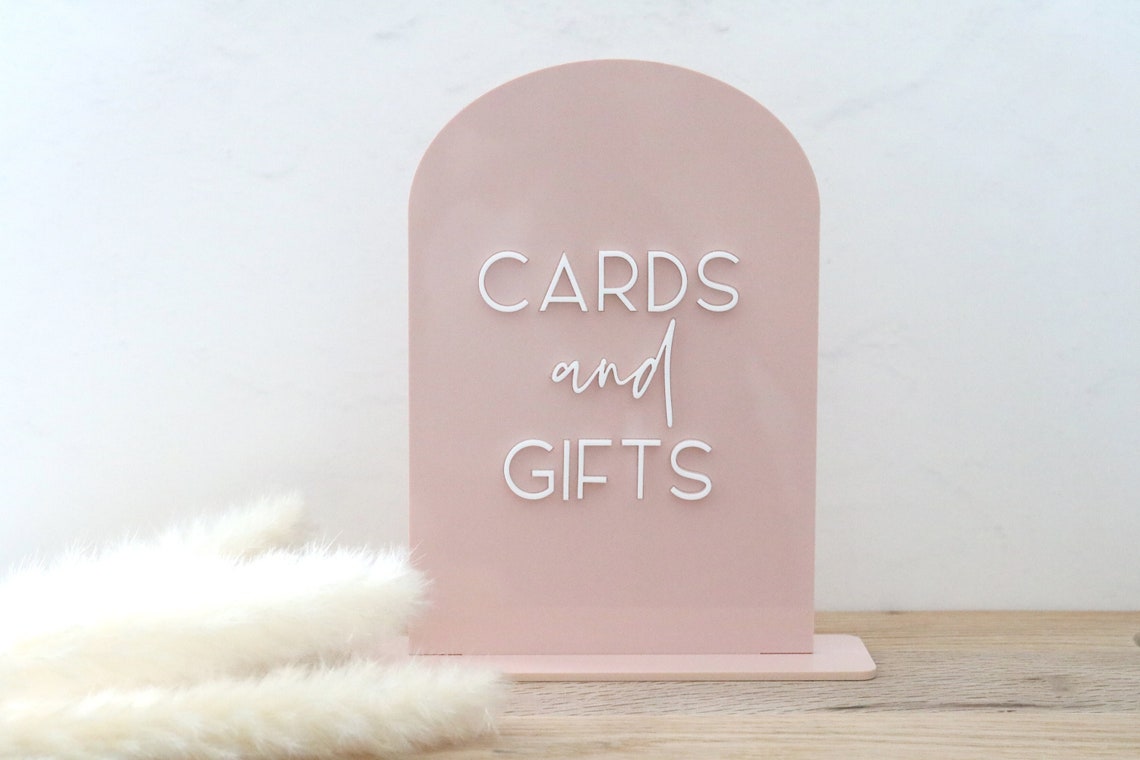 Acrylic Arch Cards and Gifts Sign Acrylic Wedding Sign - Etsy