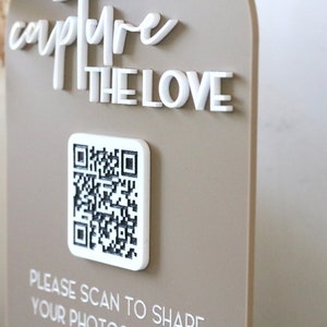 Acrylic Photo Sharing QR Code Sign | Acrylic Wedding Sign | Wedding ...