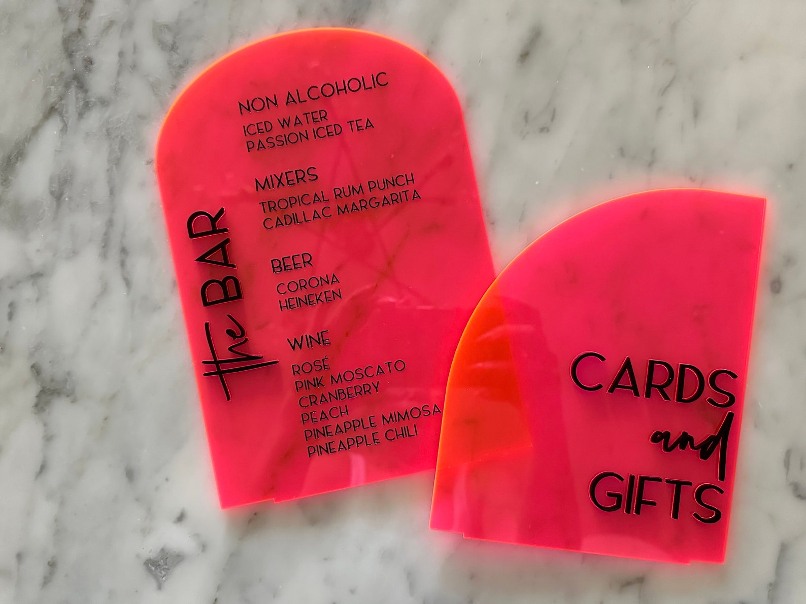 Acrylic Arch Bar Sign Acrylic Wedding Sign Wedding Decor Arched ...