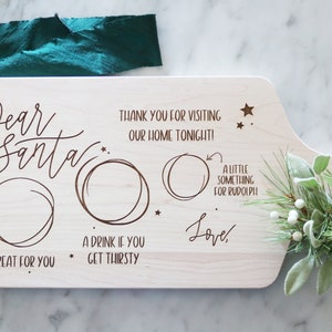 Custom Santa Treat Board | Hand Lettered | Wood Treat Board | Santa ...