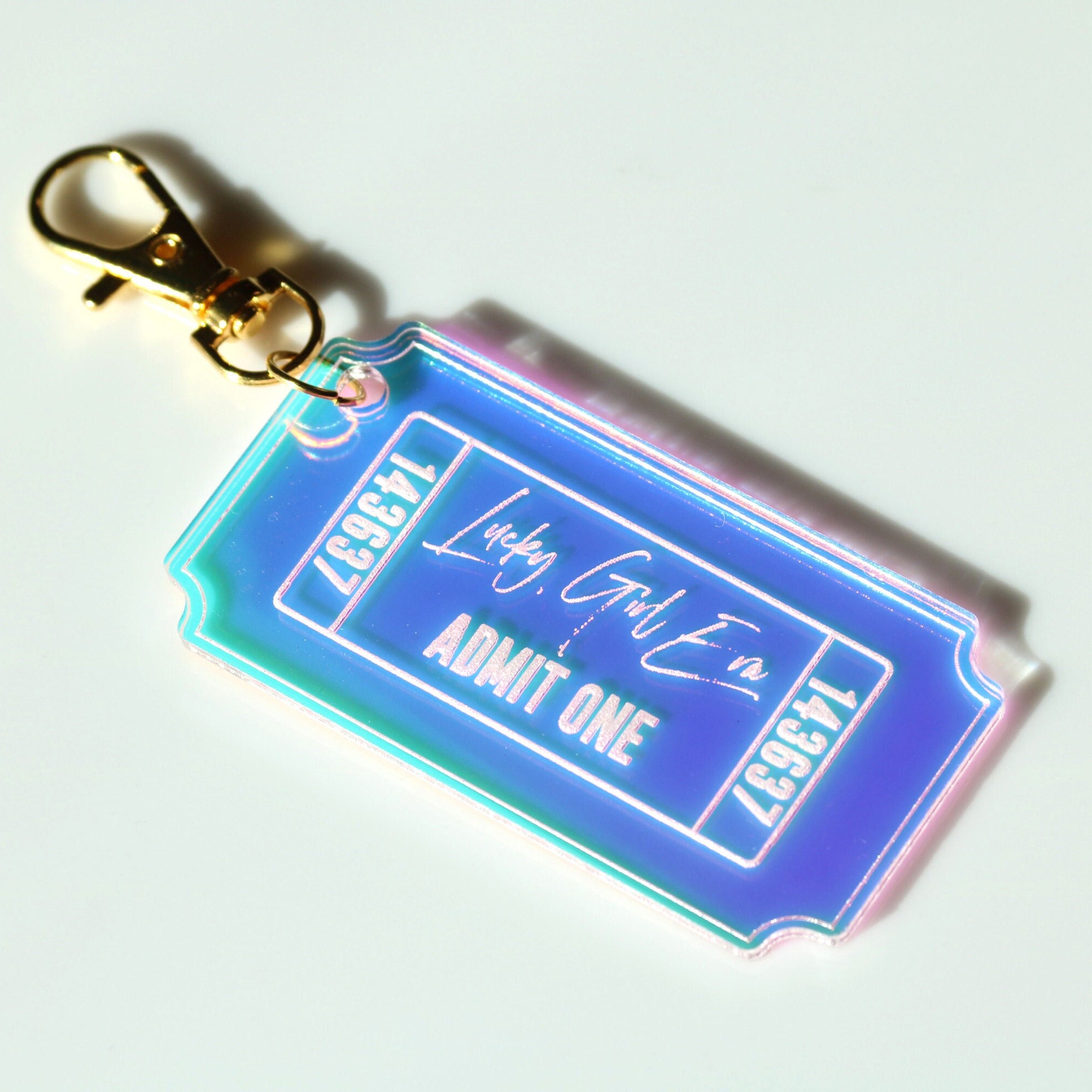 Lucky Girl Era Ticket Stub Keychain | Lucky Girl | Gift | Backpack ...