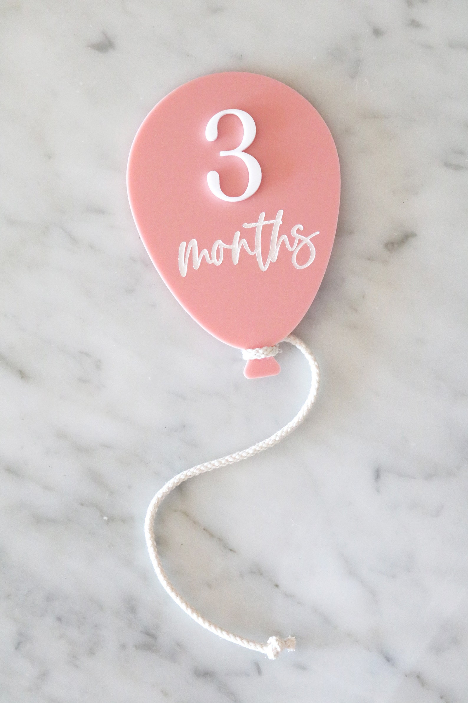Acrylic Balloon Baby Age Monthly Milestone Sign Baby Gift Keepsake Baby ...