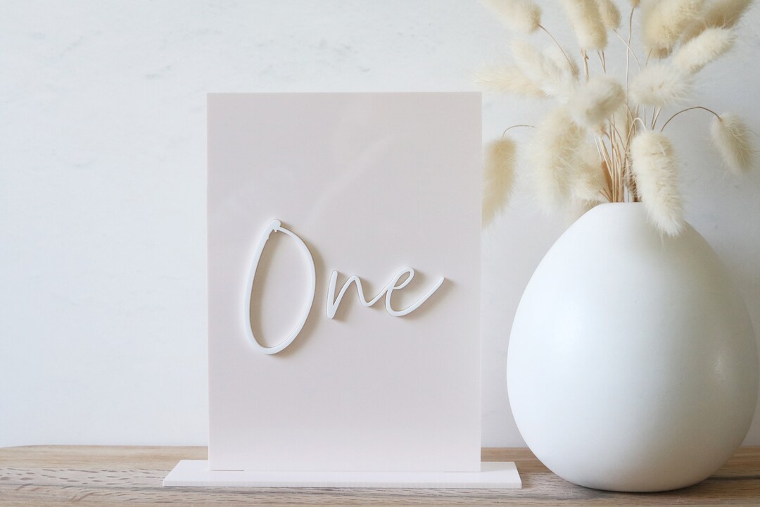 Acrylic Rectangle Table Number Signs | Acrylic Wedding Sign | Wedding ...