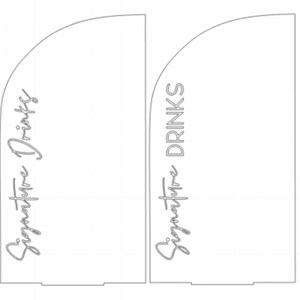 Acrylic Arch Signature Drinks Bar Sign Acrylic Wedding Sign Wedding ...