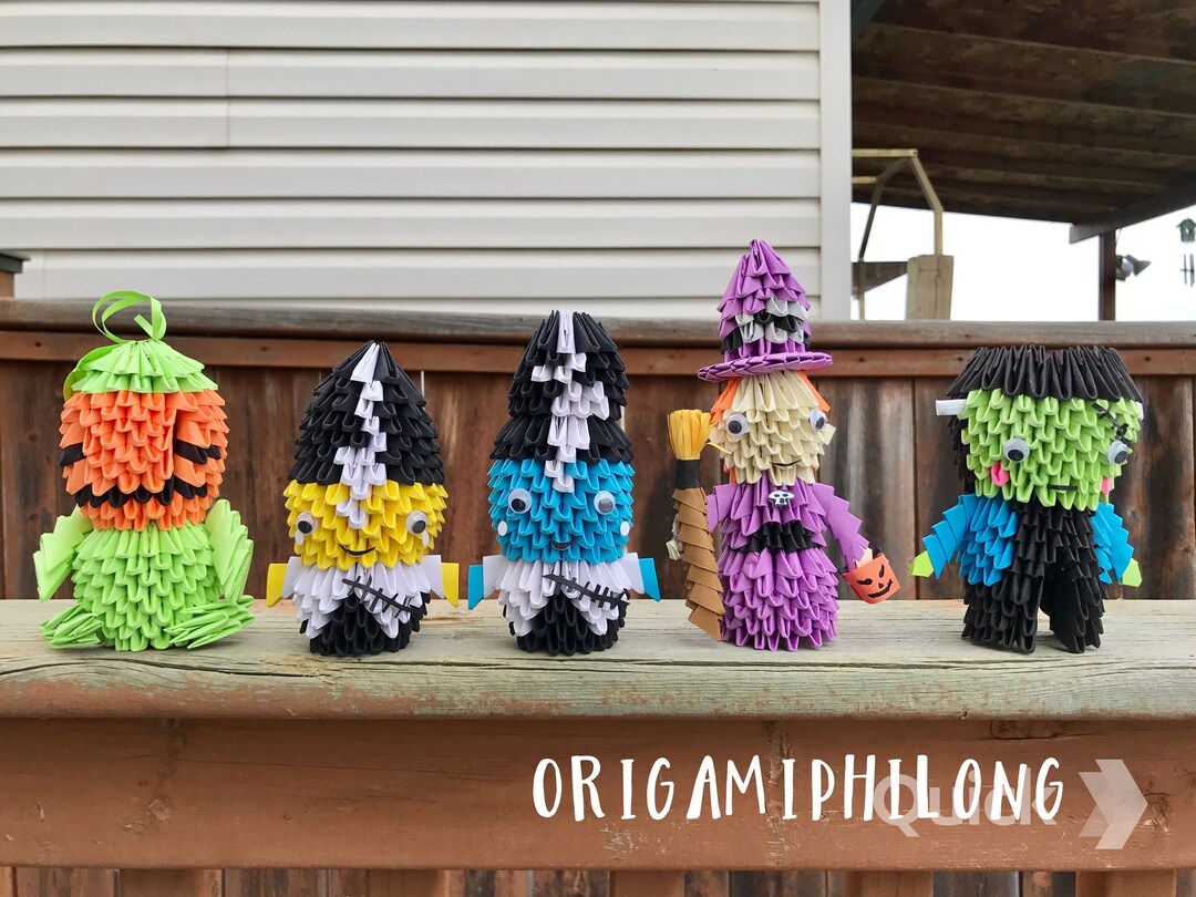 Halloween 3D Origami- Treat or Trick- Halloween Decoration - Halloween ...
