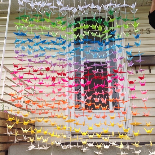 500 Cranes 25 Strings Strands/ 20 Cranes Each Metallic Ivory - Etsy ...