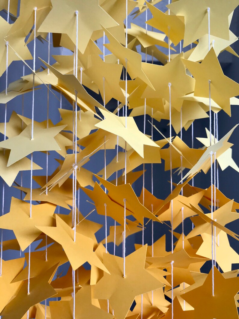 20 Strands Stars Punch Wedding Backdrop- Paper Stars Backdrop - Ombré ...