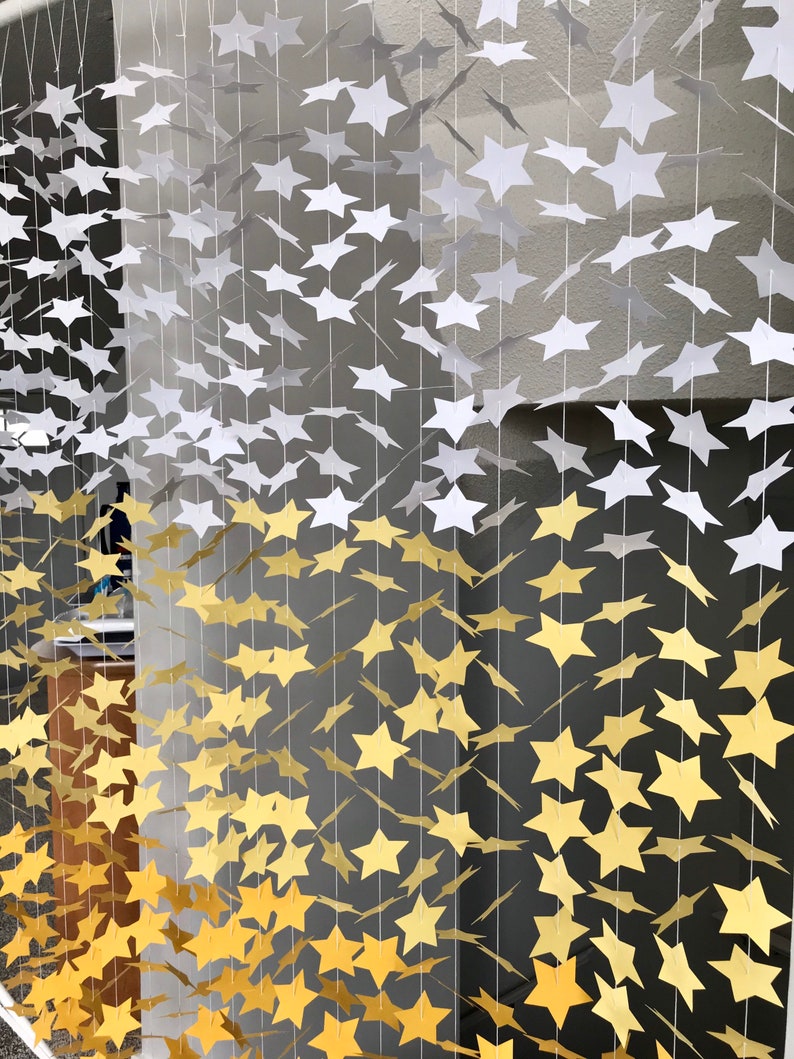 20 Strands Stars Punch Wedding Backdrop Paper Stars Backdrop - Etsy