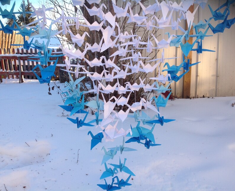 Paper Crane Backdrop- Party Backdrop- Origami Cranes Curtain- Wedding ...