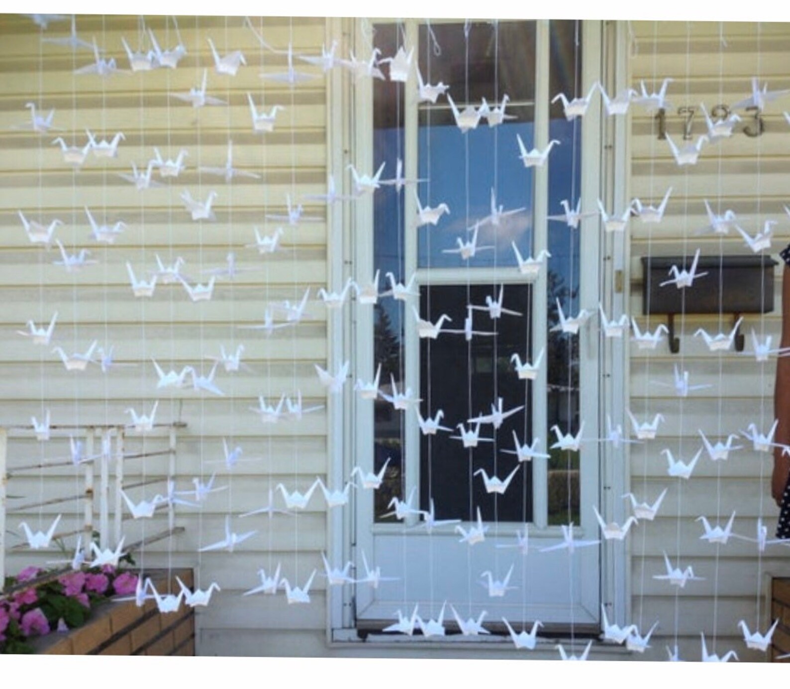 10 Strands/6 Origami Cranes Paper Cranes on String Wedding | Etsy