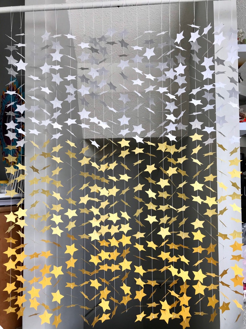 20 Strands Stars Punch Wedding Backdrop Paper Stars Backdrop - Etsy