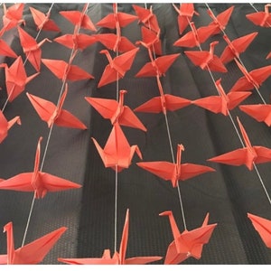 20 Strands/6 White Crane Backdrop -party Backdrop- Origami Cranes ...