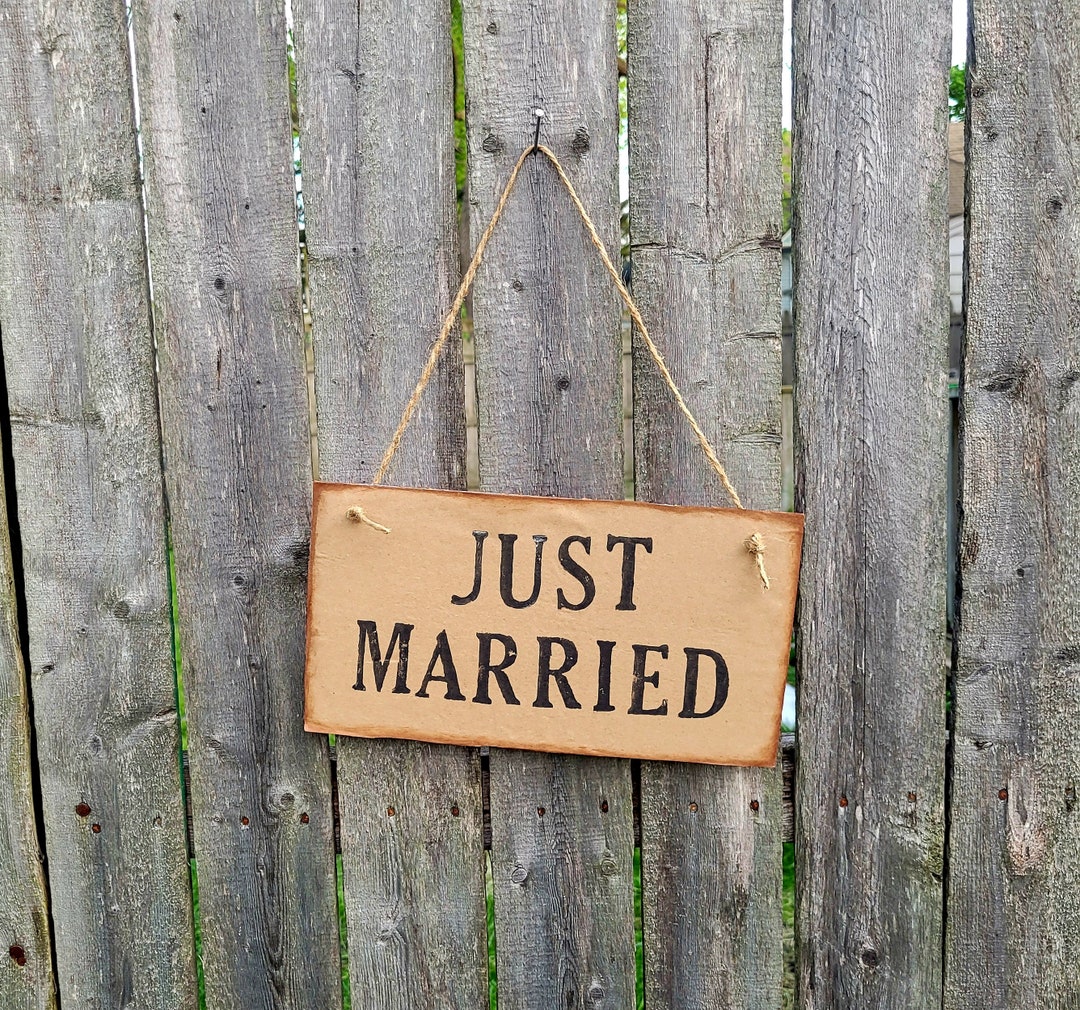 Just Married Sign Wedding Car Decoration Wedding Sign Tradition Just ...