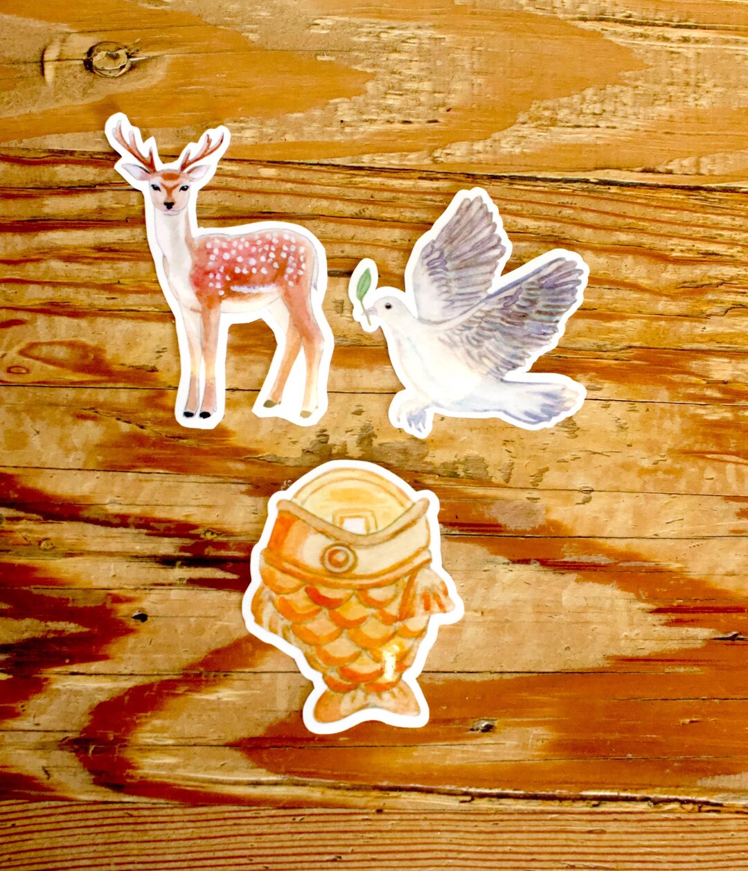 Japanese Whimsical Animal Sticker Set - Etsy