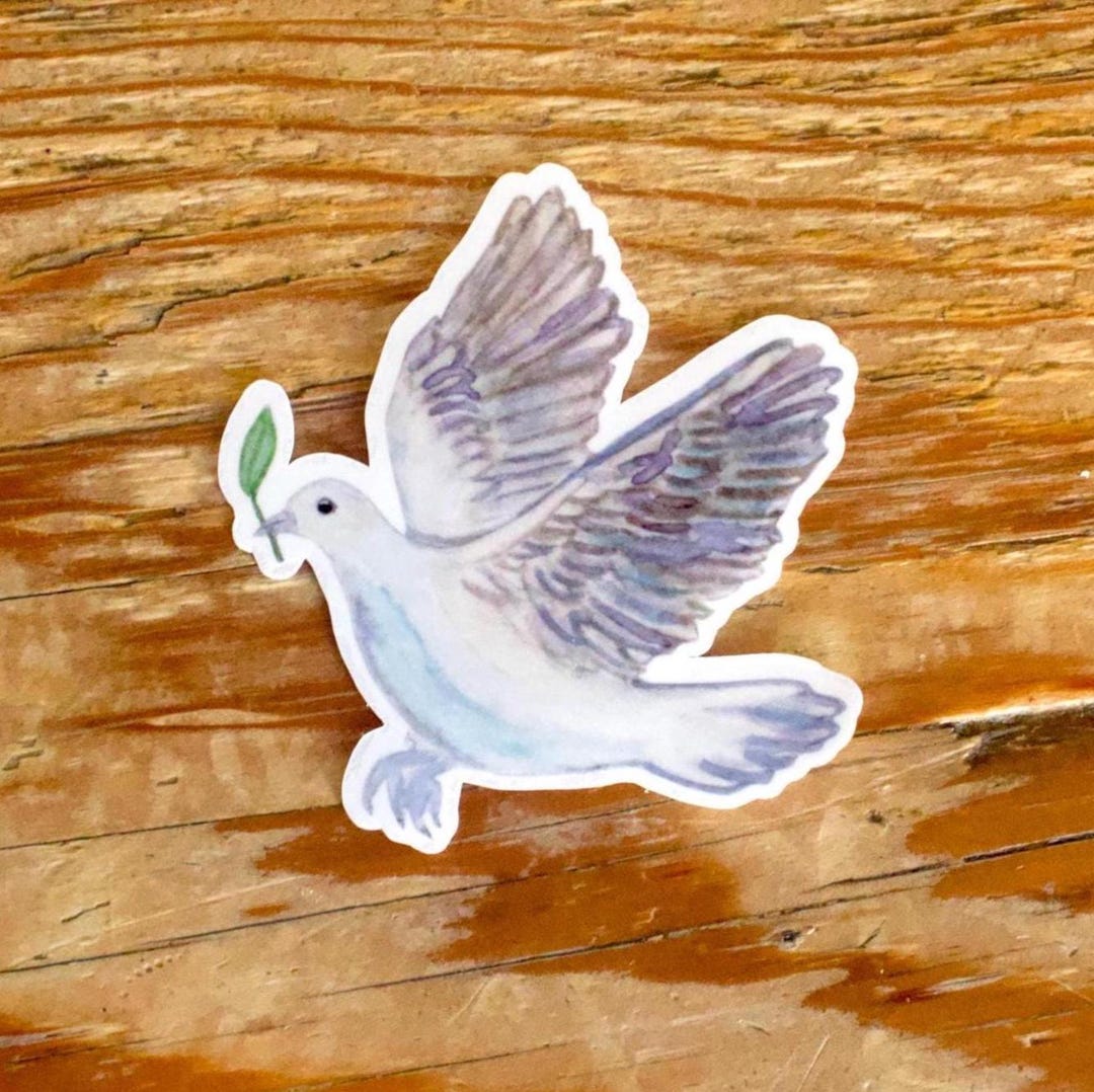 Dove With Olive Leaf Sticker, Perfect Gift for Animal Lovers - Etsy