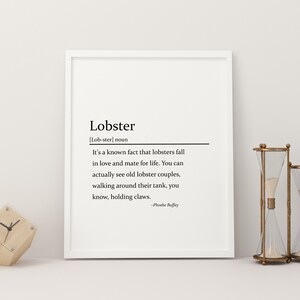 Custom Quote Friends Tv Show lobster Quote - Etsy