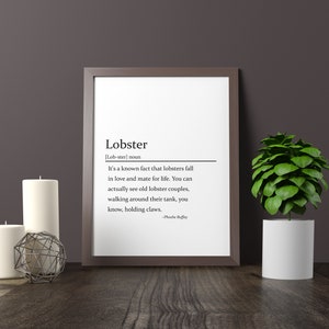 Custom Quote Friends Tv Show lobster Quote - Etsy