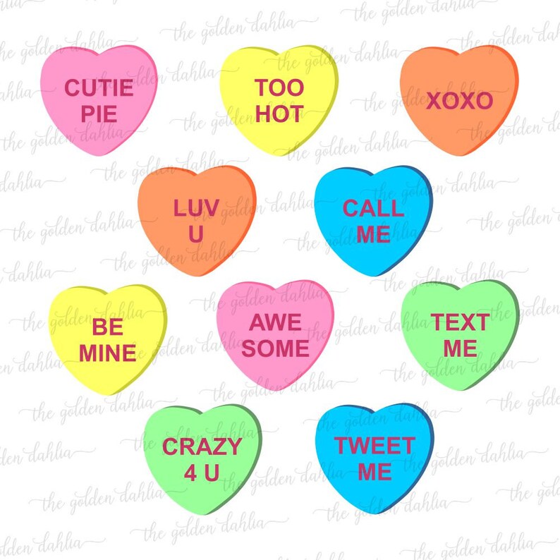 SVG Valentine's Conversation Heart Candy Heart Cut File Love Be Mine ...