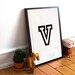 V Letter Print Wall Art Prints Printable Art Alphabet | Etsy
