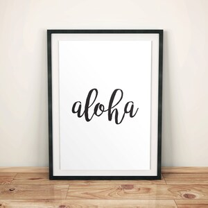 Aloha Print Aloha Wall Art Hawaii Print Digital Prints - Etsy