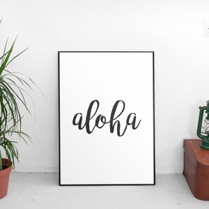 Aloha Print Aloha Wall Art Hawaii Print Digital Prints - Etsy