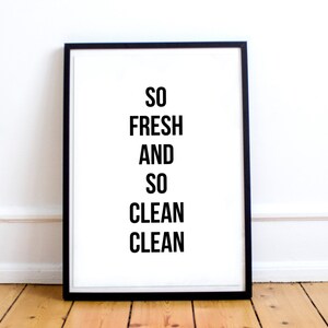 So Fresh and so Clean Clean Sign,laundry Room Decor, Black and White ...