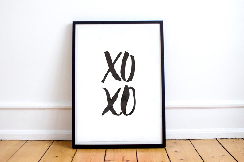 XOXO Print / Printable Typography / Modern Printable Wall Art - Etsy