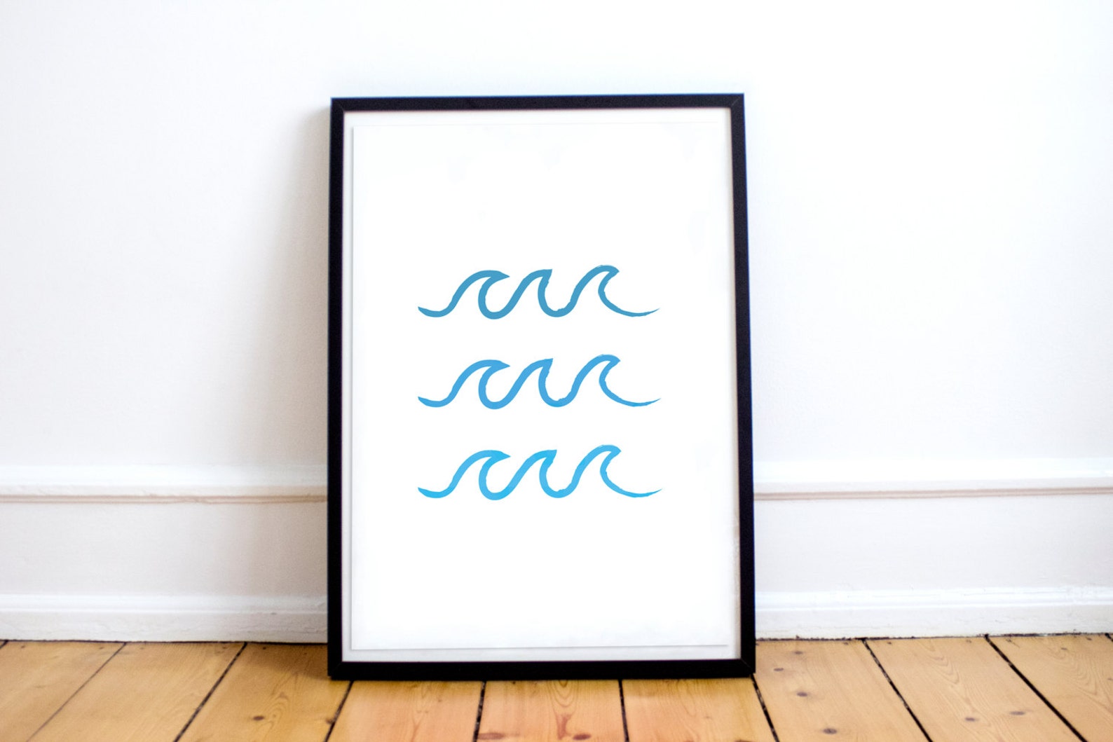 Wave Art, Wave Print, Wave Prints, Blue Wave Print Art, Teal Ocean Wall ...