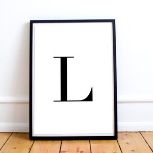 L Letter Print, Wall Art Prints, Printable Art, Alphabet Print ...