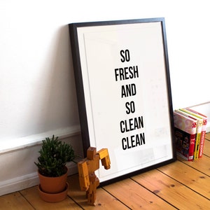So Fresh and so Clean Clean Sign,laundry Room Decor, Black and White ...