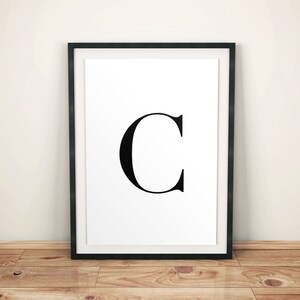 C Letter Print, Wall Art Prints, Printable Art, Alphabet Print ...