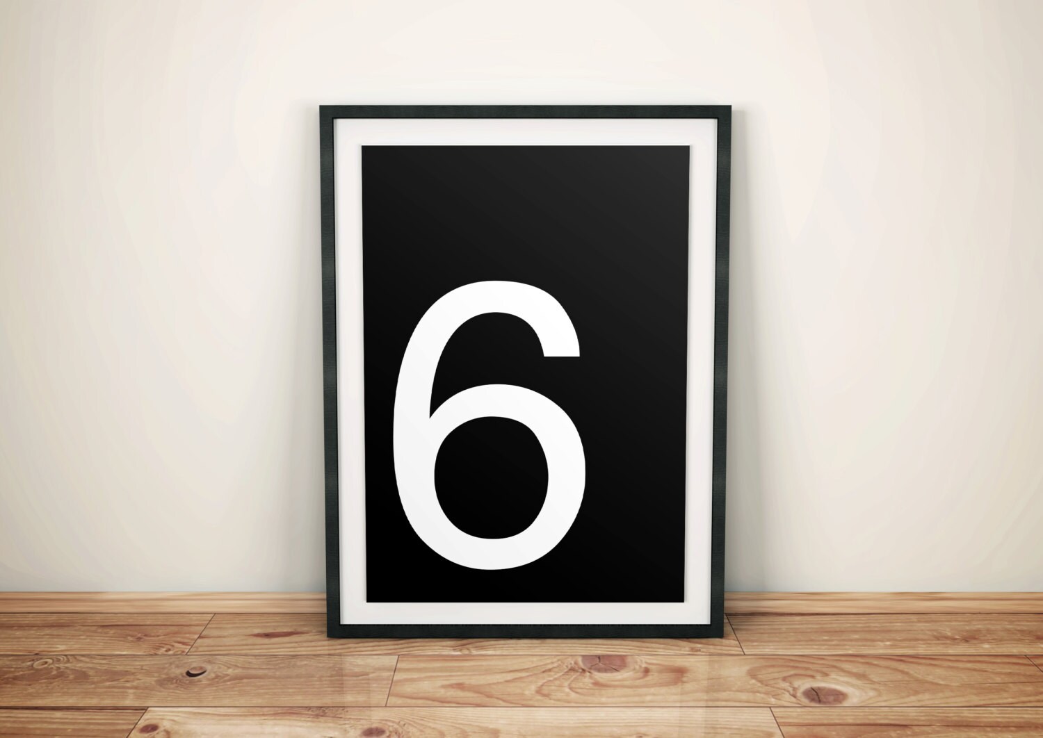 Printable Poster Printable Art Number Print Affiche Noir Et | Etsy