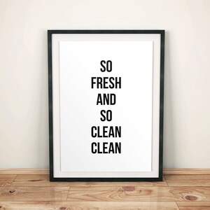So Fresh and so Clean Clean Sign,laundry Room Decor, Black and White ...