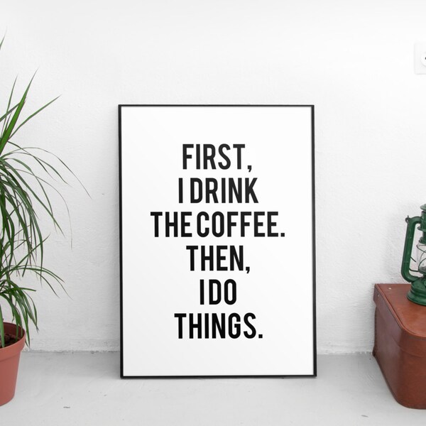 First Coffee Print - Etsy