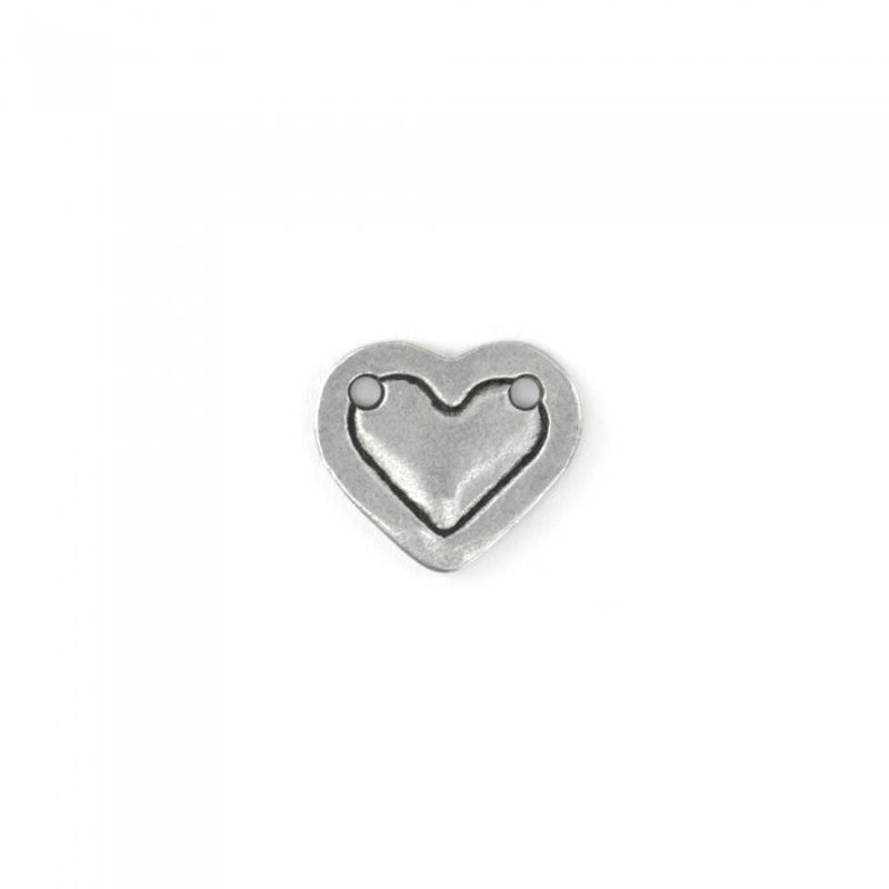 Small Pewter Hearts - Etsy